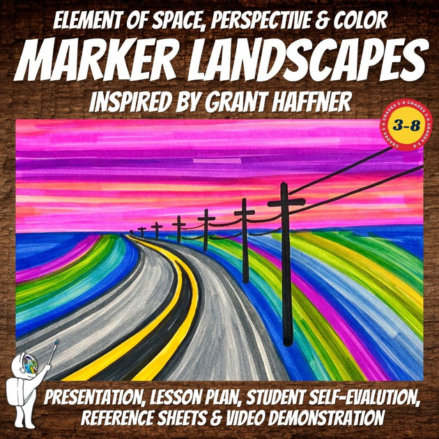 How to Teach Perspective with a Landscape Art Lesson | Middle School ...