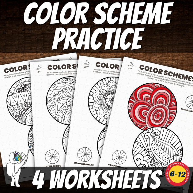 Color Scheme Mandalas, Color Wheel Poster & Color Scheme Poster Art Wo ...