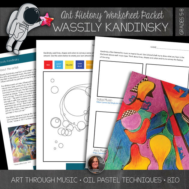 Wassily Kandinsky Art History Workbook and Art Biography Unit-Abstract ...