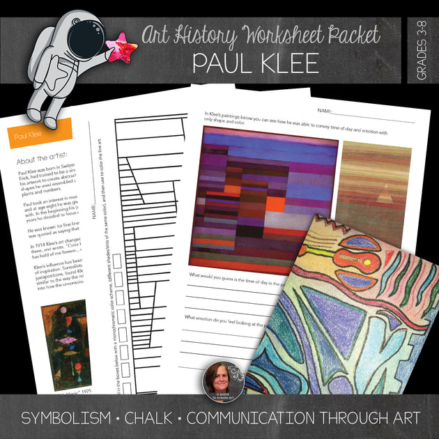 Paul Klee Art History Workbook & Art Activities -Famous Artist Biograp ...