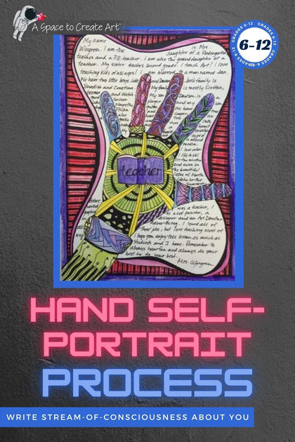 Upper Elementary & Middle School Hand Self-Portraits - Art and Writing ...