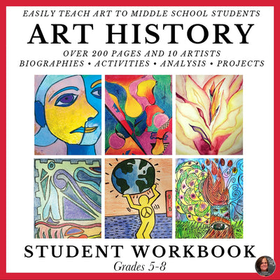Art History Worksheet Packets for Middle School Art; Famous Artists ...