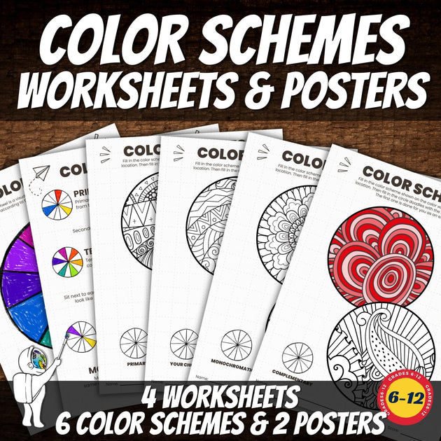 Color Scheme Mandalas, Color Wheel Poster & Color Scheme Poster Art Wo ...