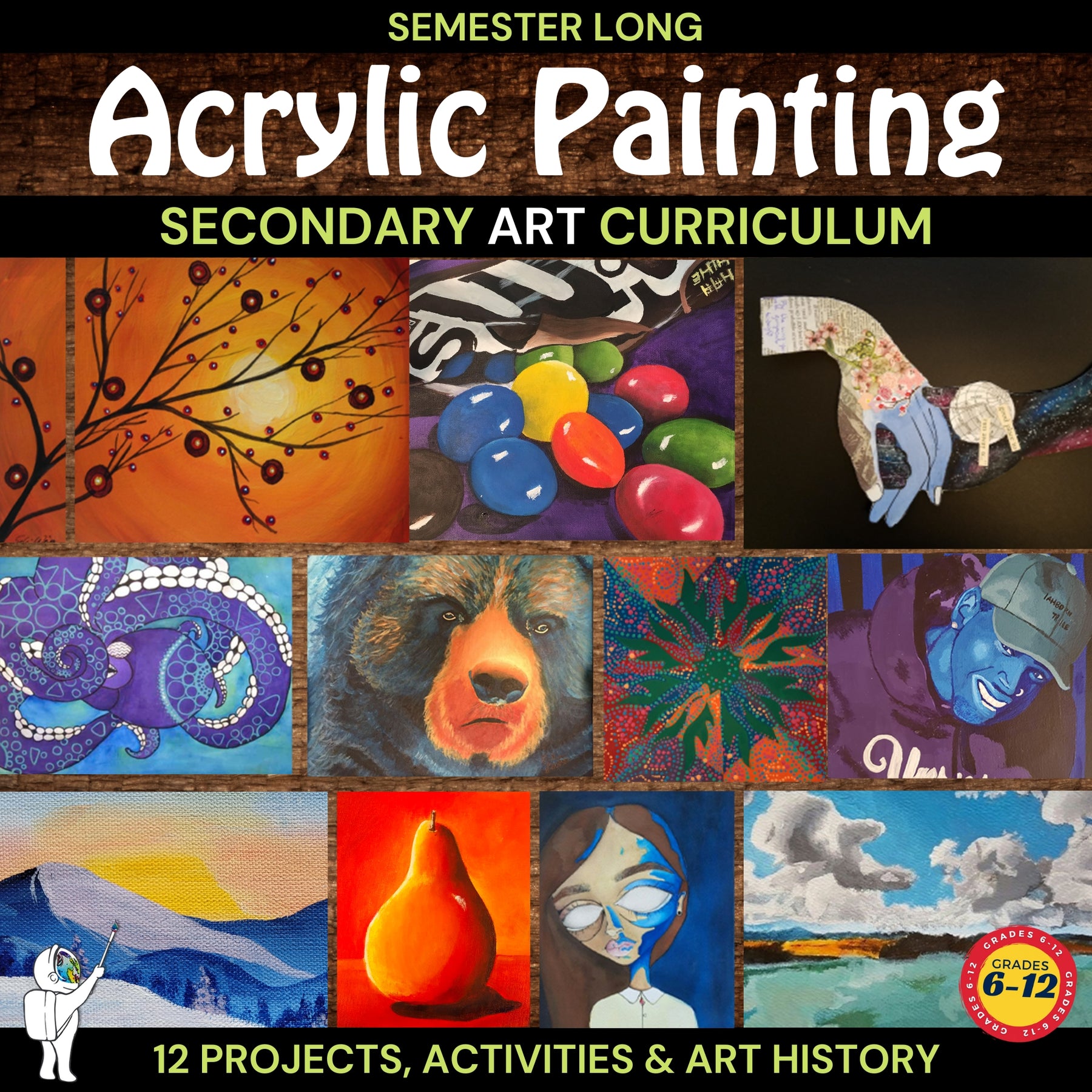 Visual Art Painting Curriculum: Intro Acrylic Painting - Middle/High S ...