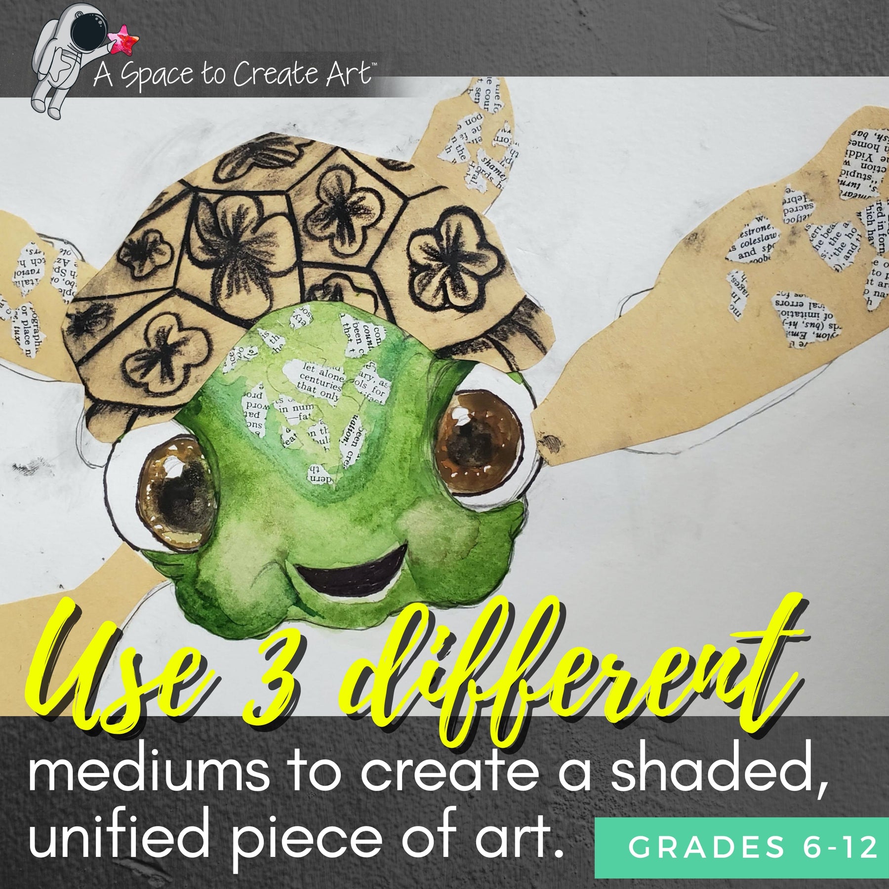 Three Mediums Drawing Lesson – A Space to Create Art