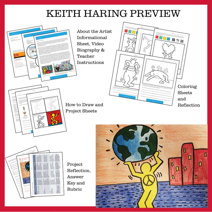 Art History Worksheet Packets for Middle School Art; Famous Artists ...