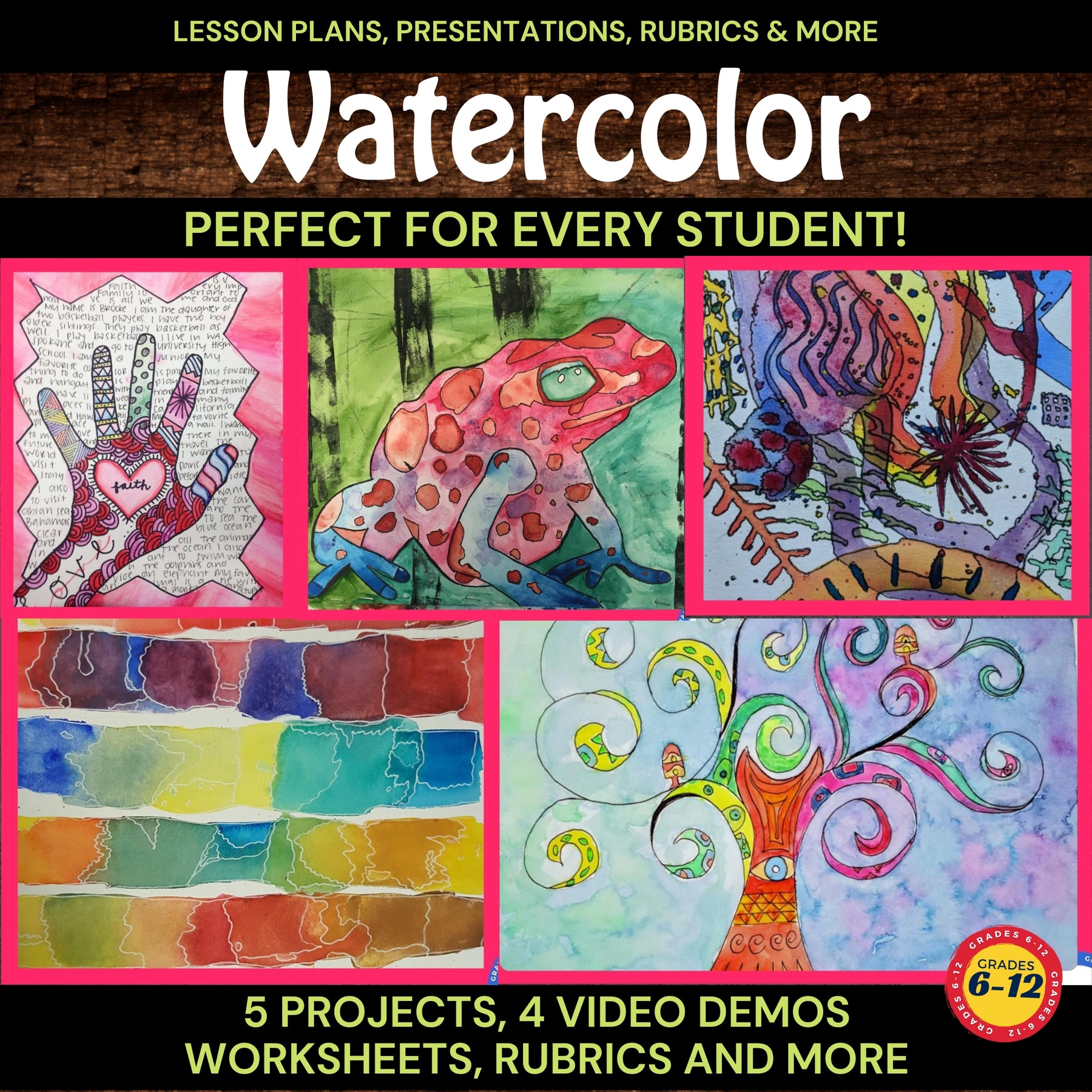 Special Needs Friendly Intro to Art Curriculum for Middle School or Hi ...