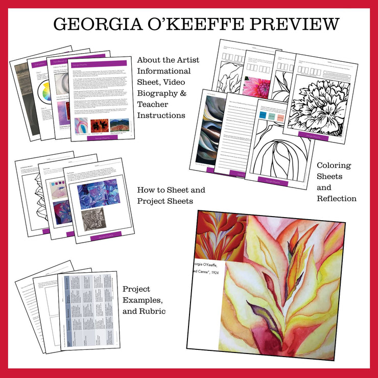 Art History Worksheet Packets for Middle School Art; Famous Artists ...