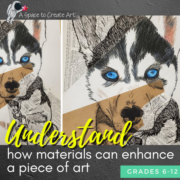 Three Mediums Drawing Lesson – A Space to Create Art