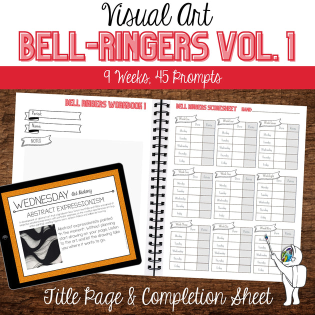 Visual Art Bell-Ringers with Companion Workbook – A Space to Create Art