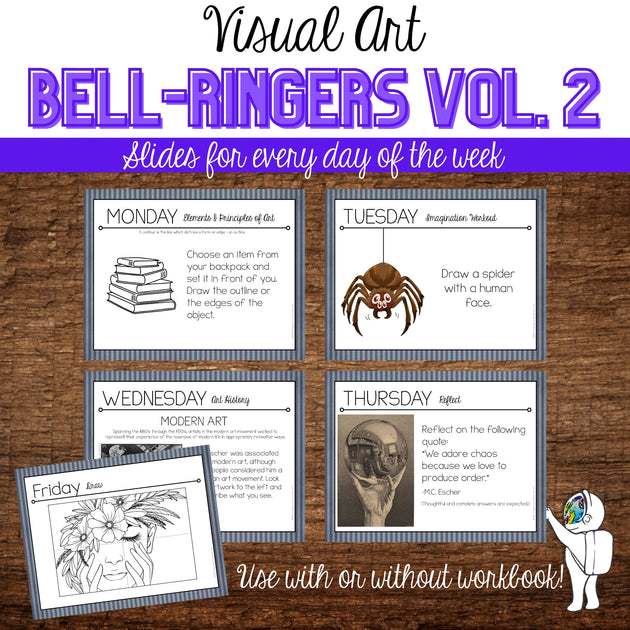 Visual Art Bell Ringers 2 - Middle, High School Art Bell Ringers - Set ...