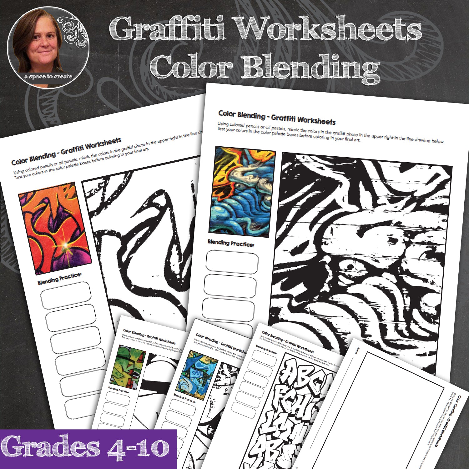 Graffiti Worksheets - Color Blending – A Space to Create Art