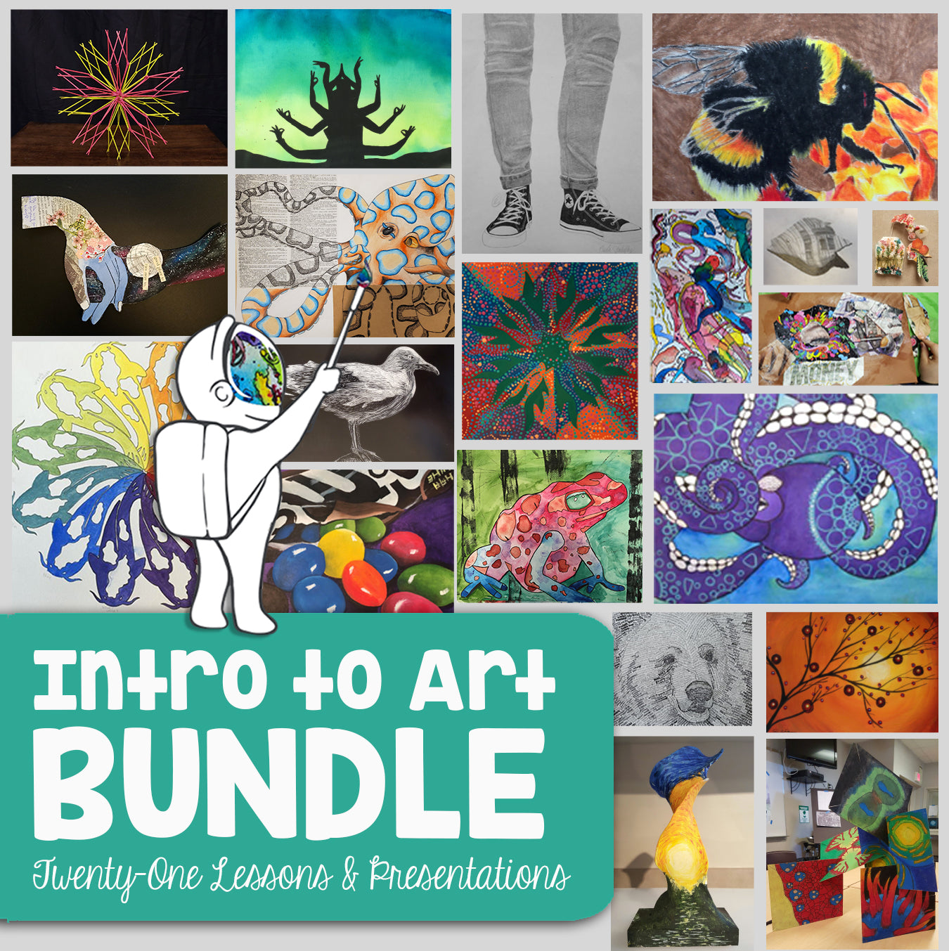 Introduction to Art Lesson Bundle - 21 Secondary Art Lessons – A Space ...