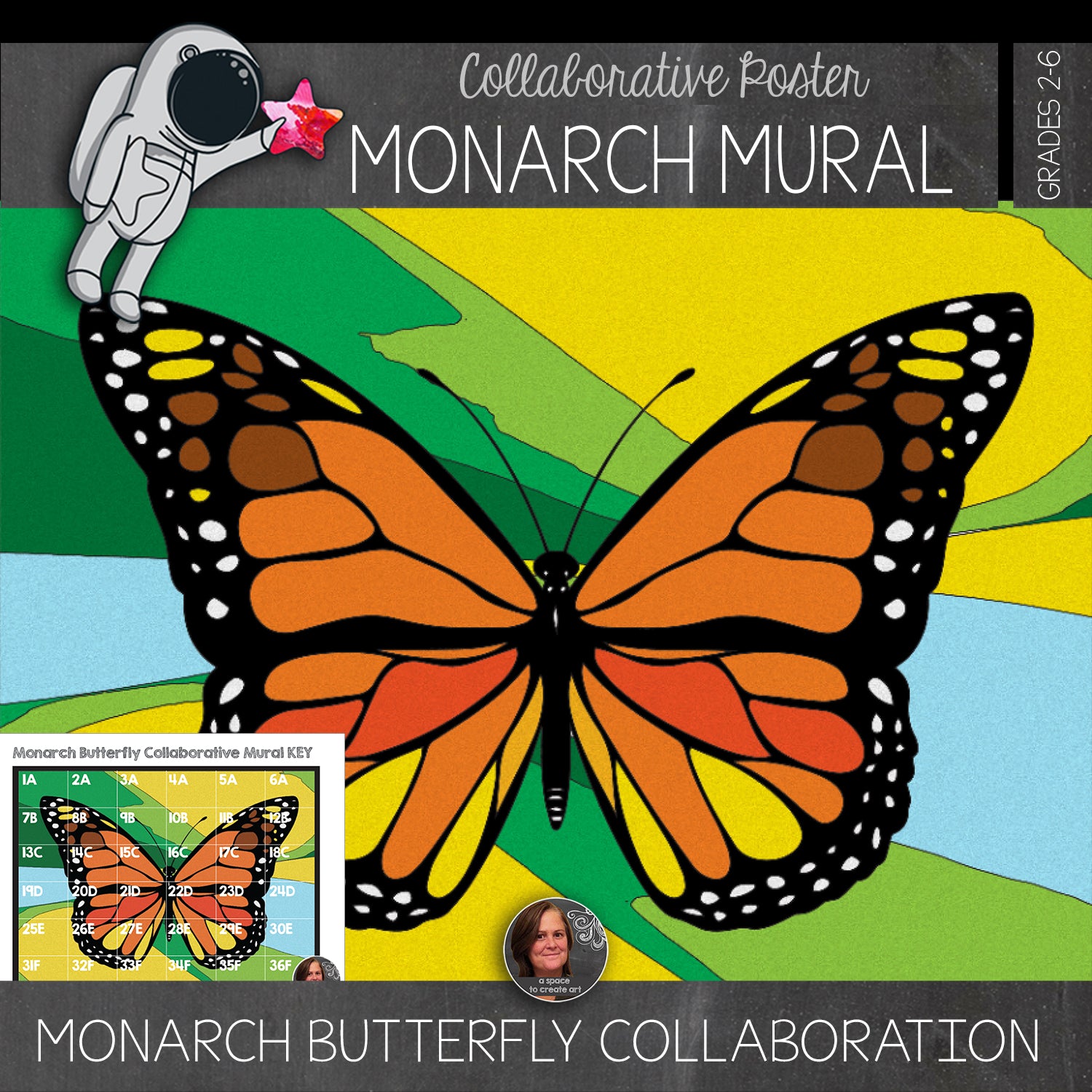 Monarch Butterfly Collaborative Poster – A Space to Create Art