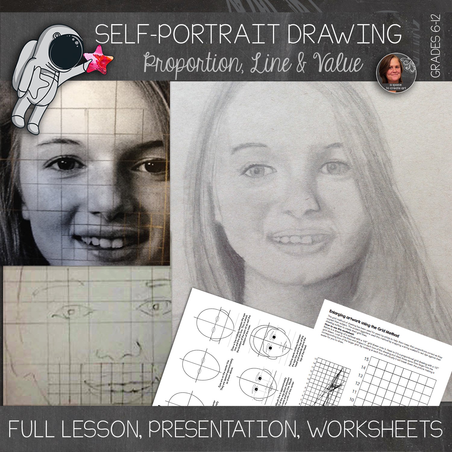 Self-Portrait Drawing Lesson – A Space to Create Art