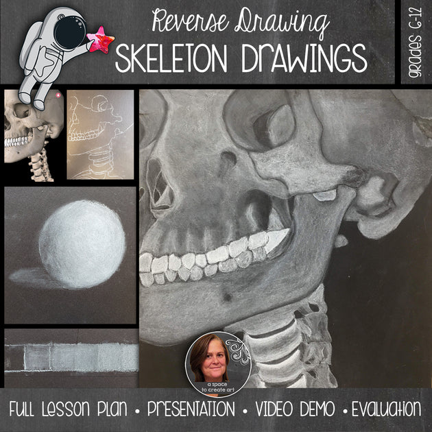 Value Reversal Drawing - Skeleton Drawing – A Space to Create Art