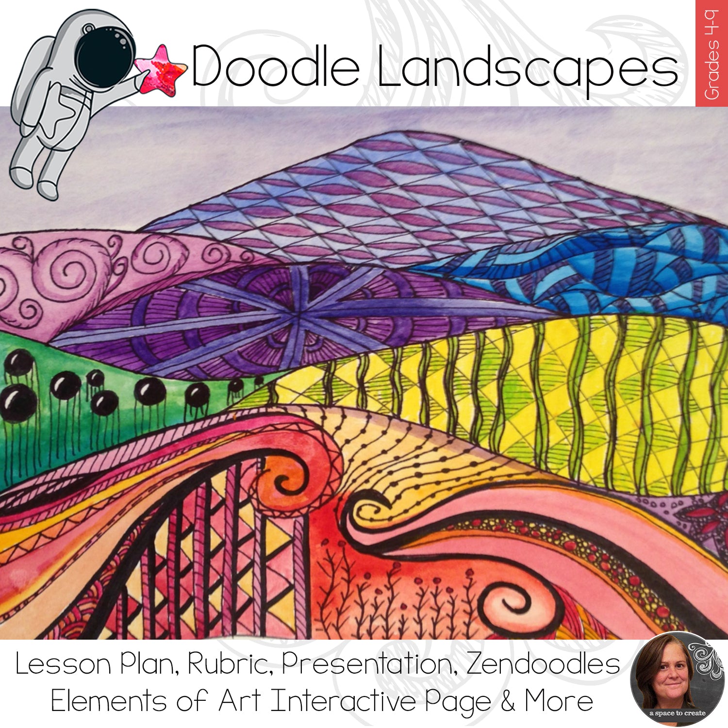 Pattern Landscapes Art Lesson – A Space to Create Art