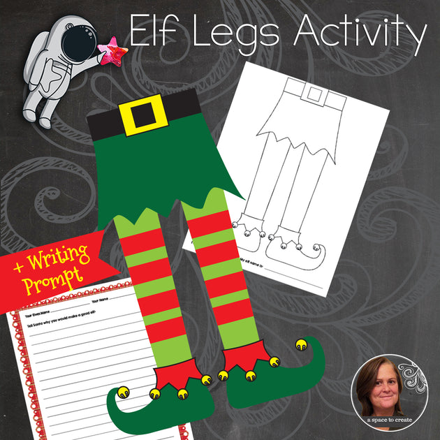 Christmas Elf Legs Art Activity – A Space to Create Art