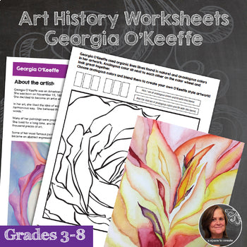Georgia O'Keeffe Art History Workbook and Activities - Watercolor – A ...