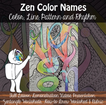 Zen Color Names - Middle School & High School Art Lesson - Colored Pen ...